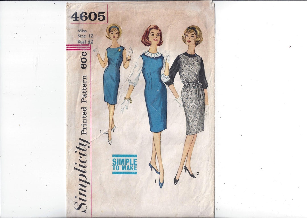 Simplicity 4605 Pattern for Misses' Jumper, Blouse, Tie Belt, Size 12 ...