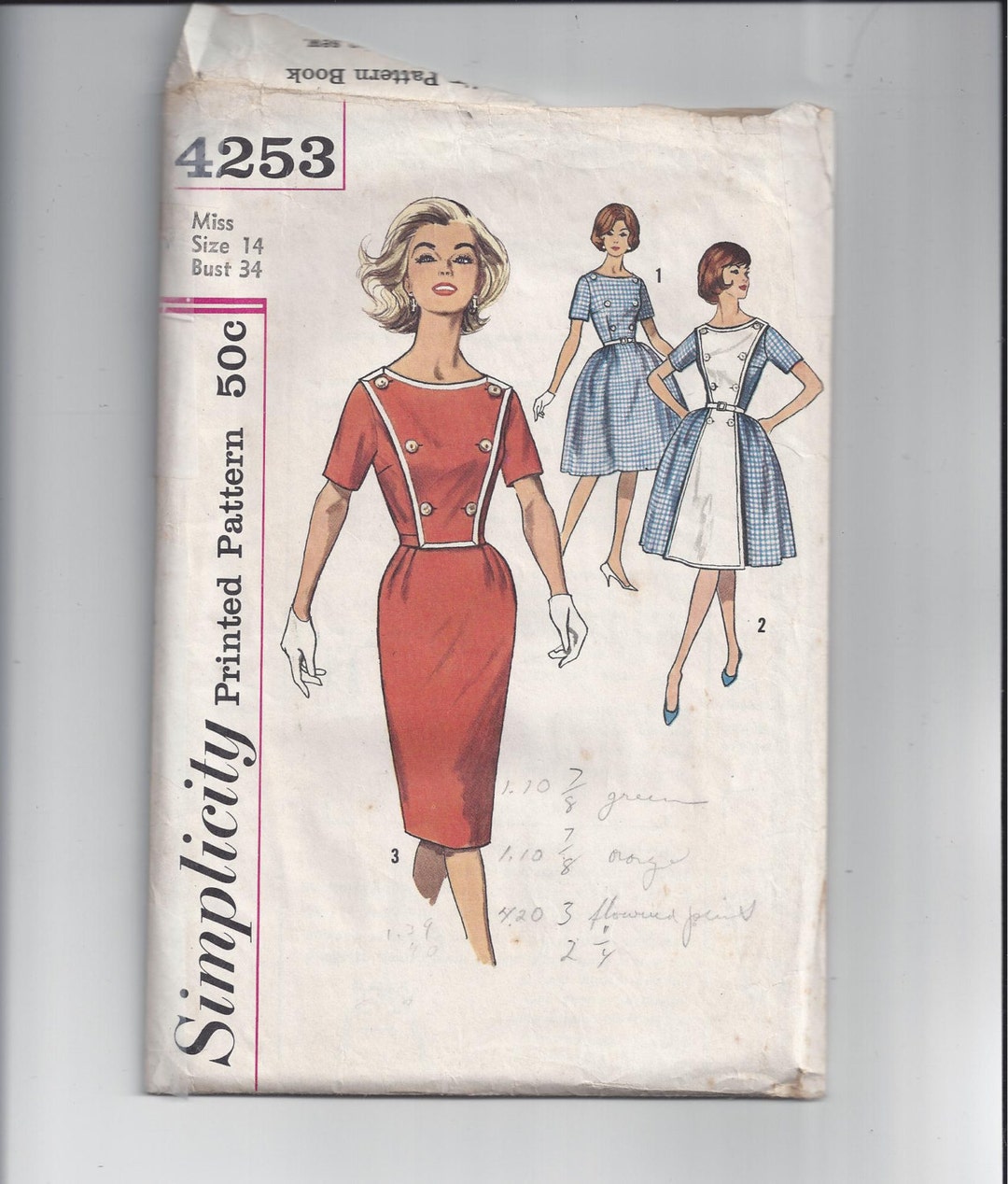 Simplicity 4253 Pattern for Misses' 1 Piece Dress With Removable ...