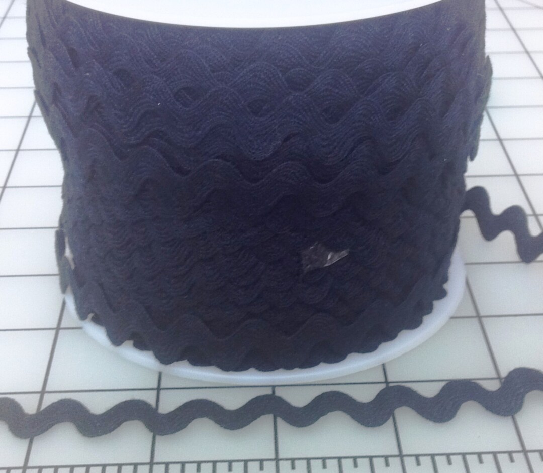 Black Medium Rick Rack in One Half Inch in 2-YARD Increments, Sewing ...