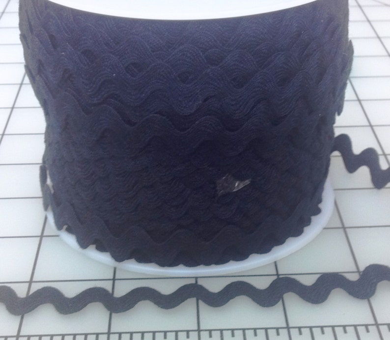 Black Medium Rick Rack in One Half Inch BY the YARD Sewing | Etsy