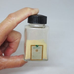 1937-47 AVON Cotillion Powder Sachet in Glass Jar With Black Lid, Held ...