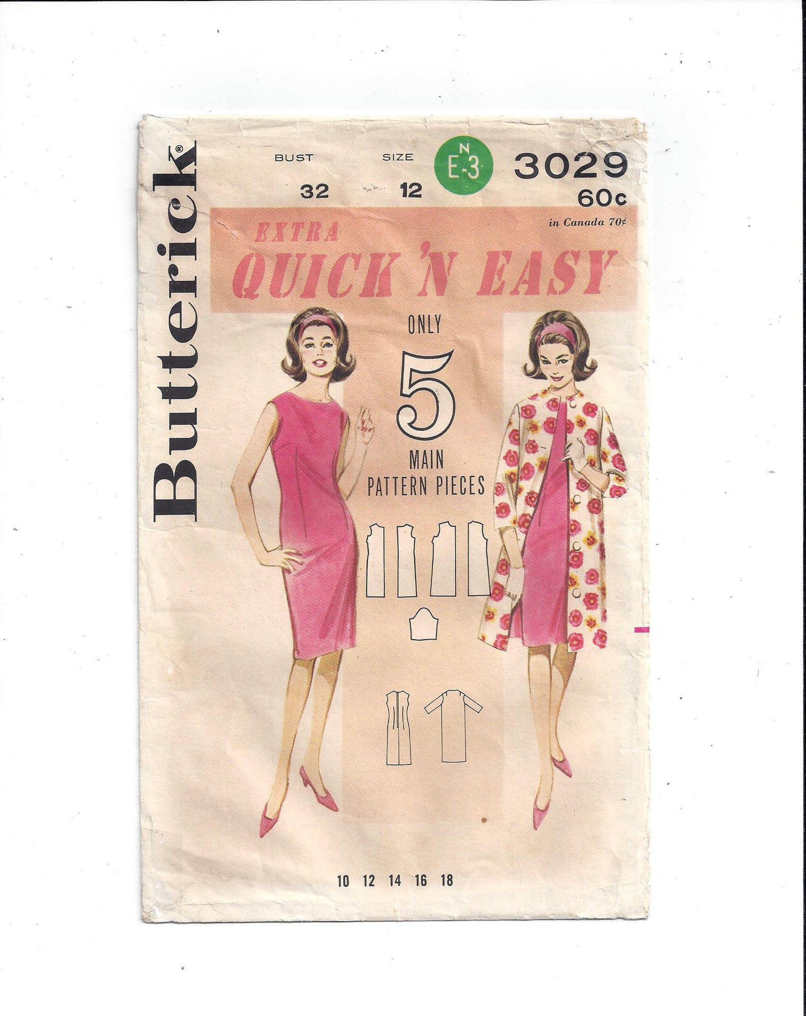 Butterick 3029 Pattern for Misses' Quick 'n Easy Dress - Etsy