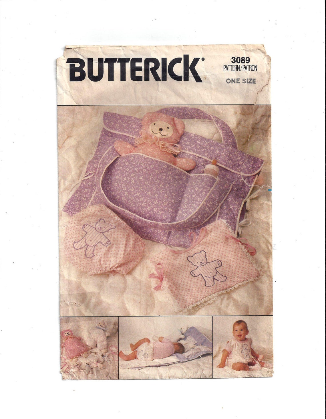 Butterick 3089 Pattern for Infant's Diaper Bag Bib | Etsy