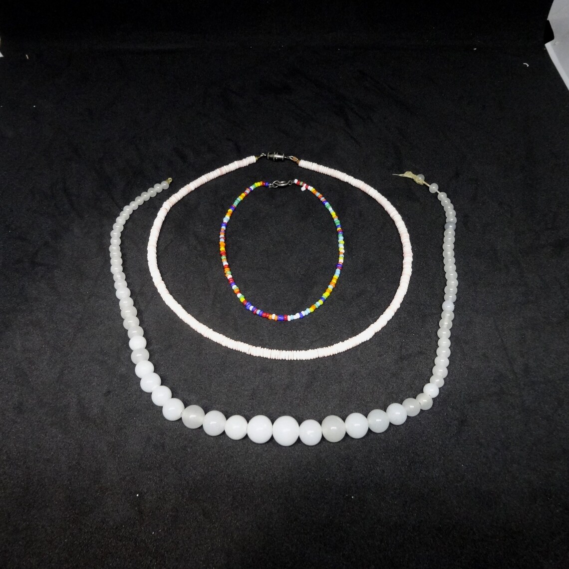 Set 3 Strands of Beads, Mid Century & Later, Child Seed Bead, Natural ...