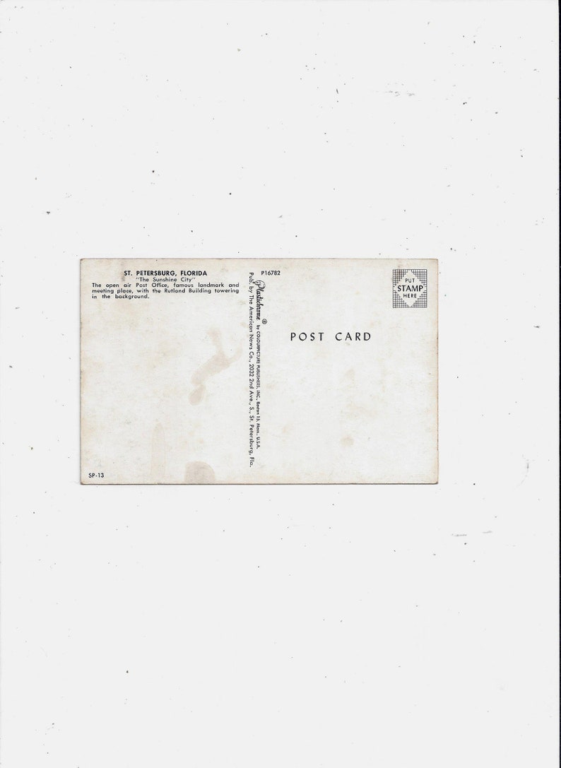 1950s Postcard of Open Air Post Office, Rutland Building, St ...
