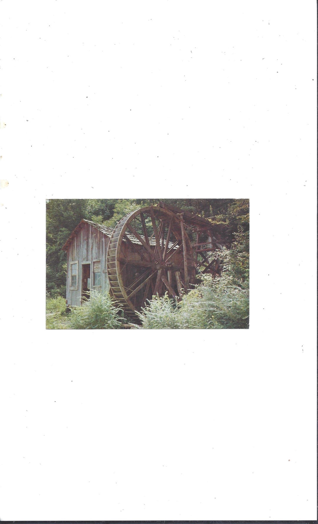 1955 Old Mill Postcard in Southern Mountains of Tennessee (likely Smoky ...