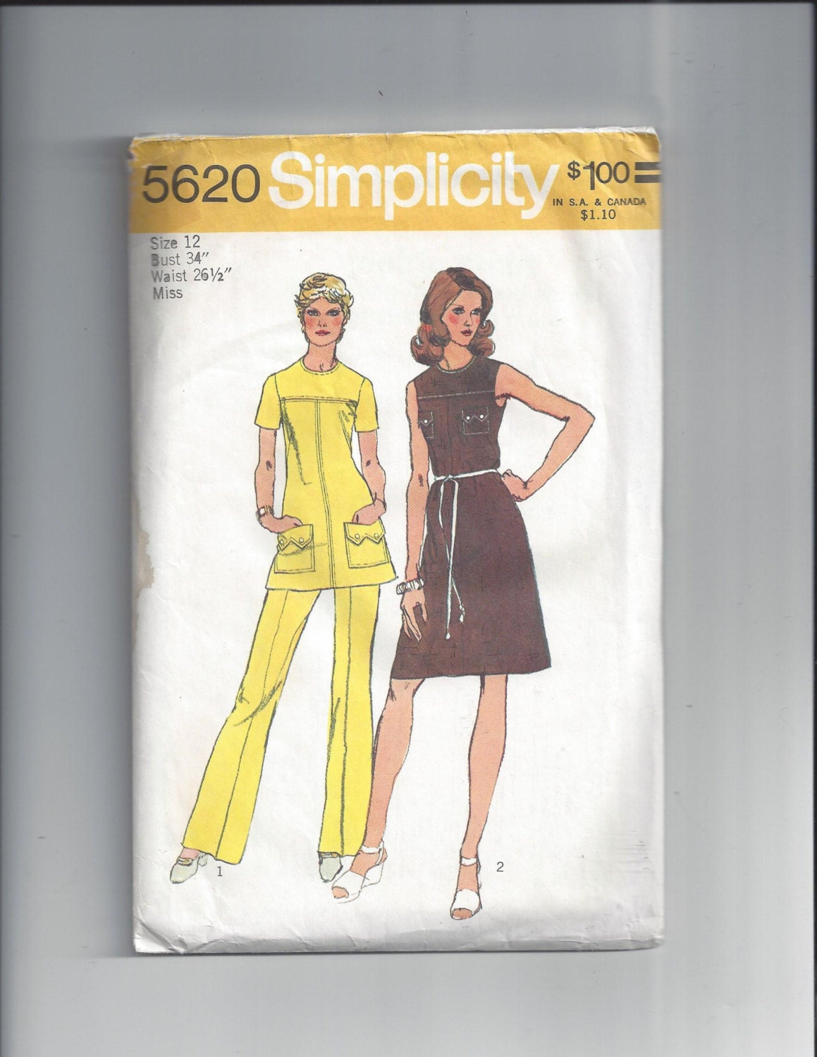 Simplicity 5620 Pattern for Misses' Dress or Tunic and | Etsy