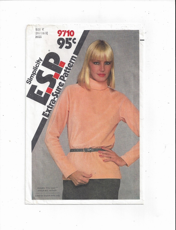 Simplicity 9710 E.S.P. Pattern for Misses' Top Extra | Etsy