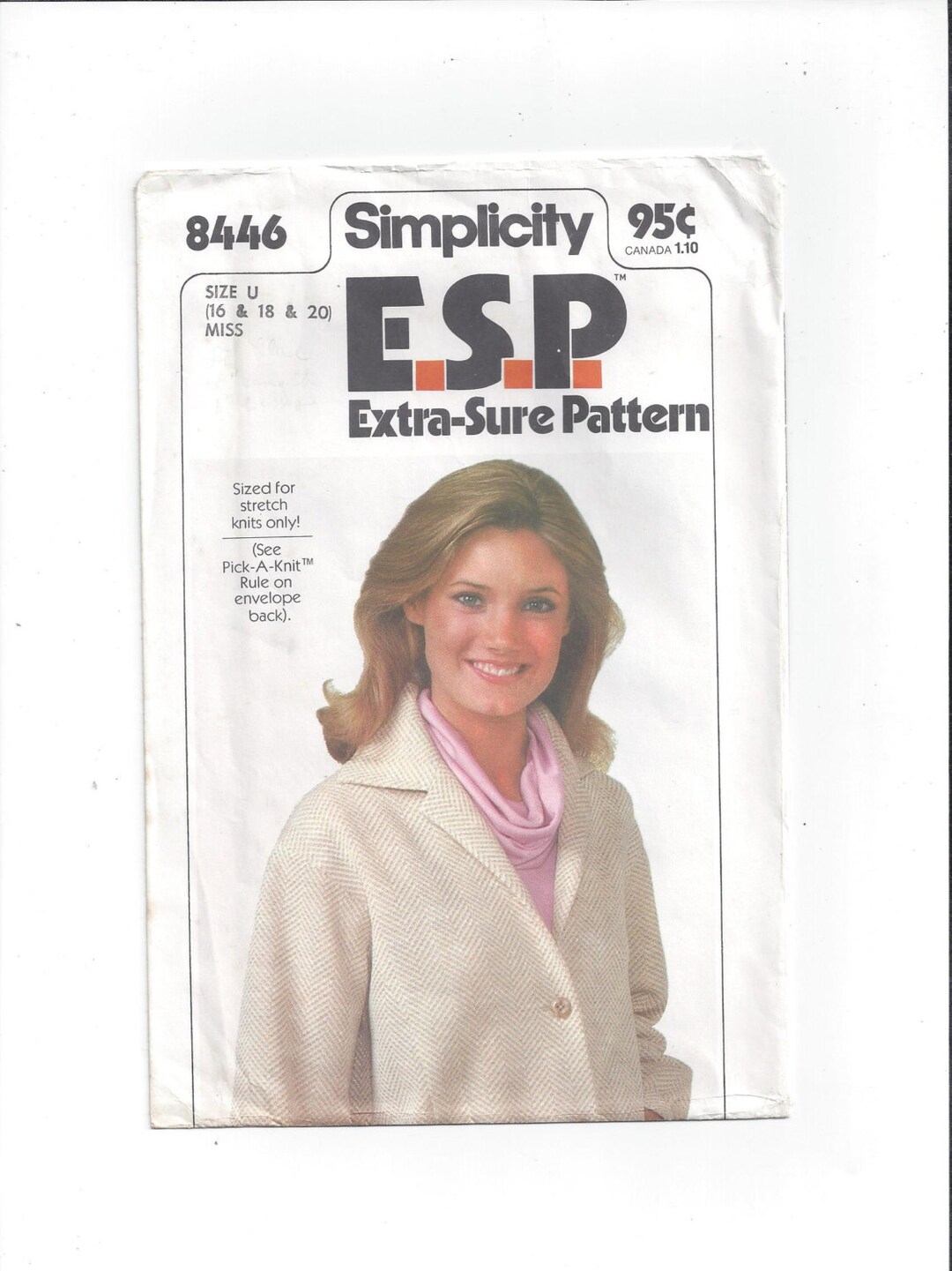 Simplicity 8446 E.S.P. Extra Sure Pattern for Misses' Unlined Jacket ...