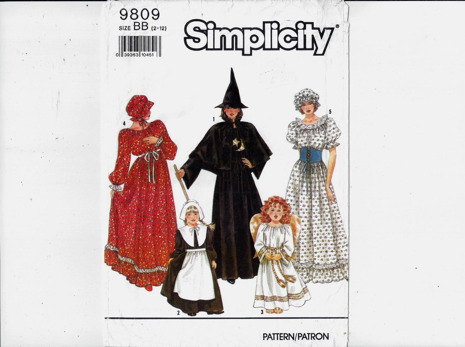 Simplicity 9809 Pattern for Girls' Witch Prairie Dress | Etsy