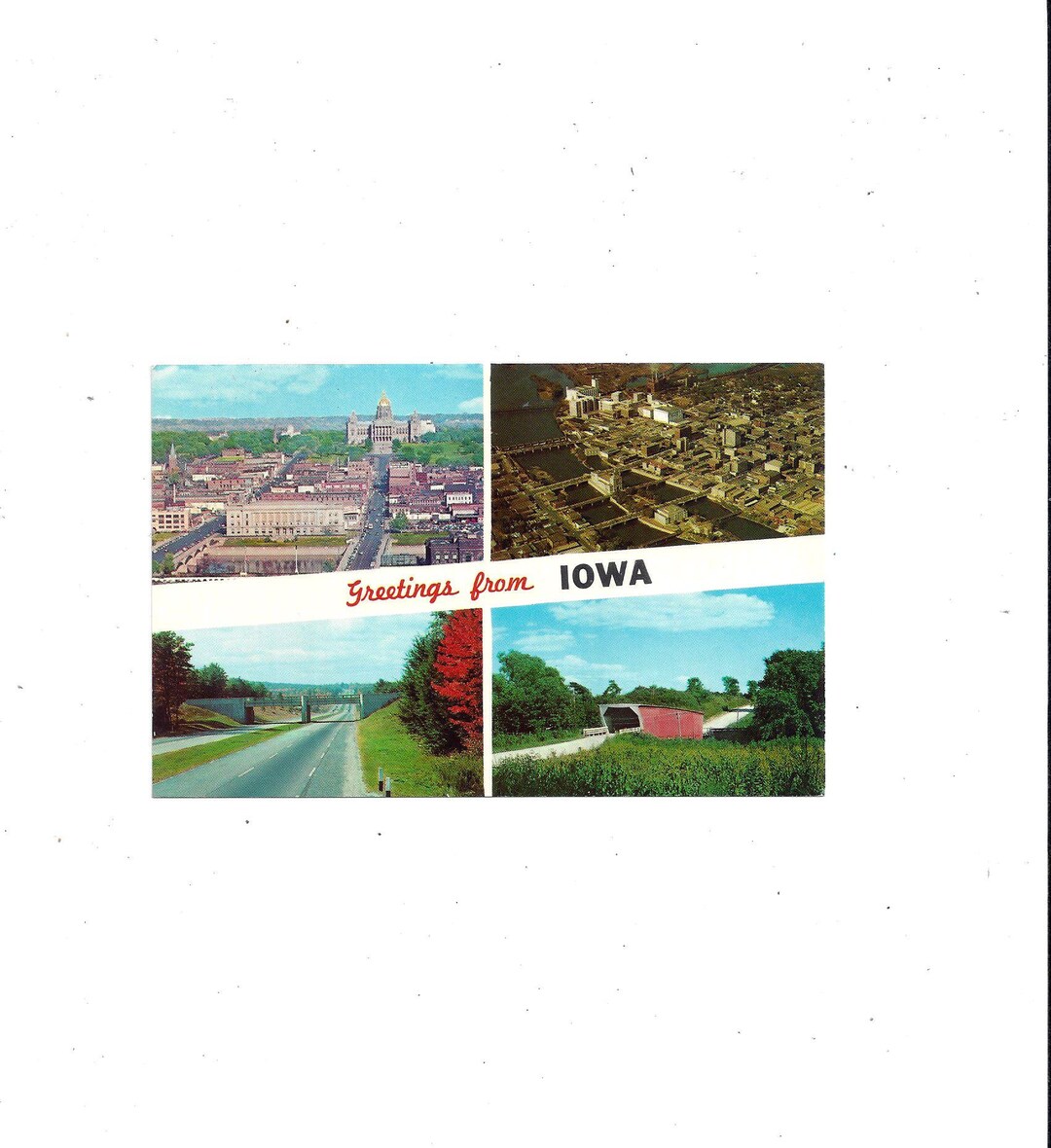 1960s Postcard of Iowa Greetings From, Unposted, 4 Views State Capitol ...
