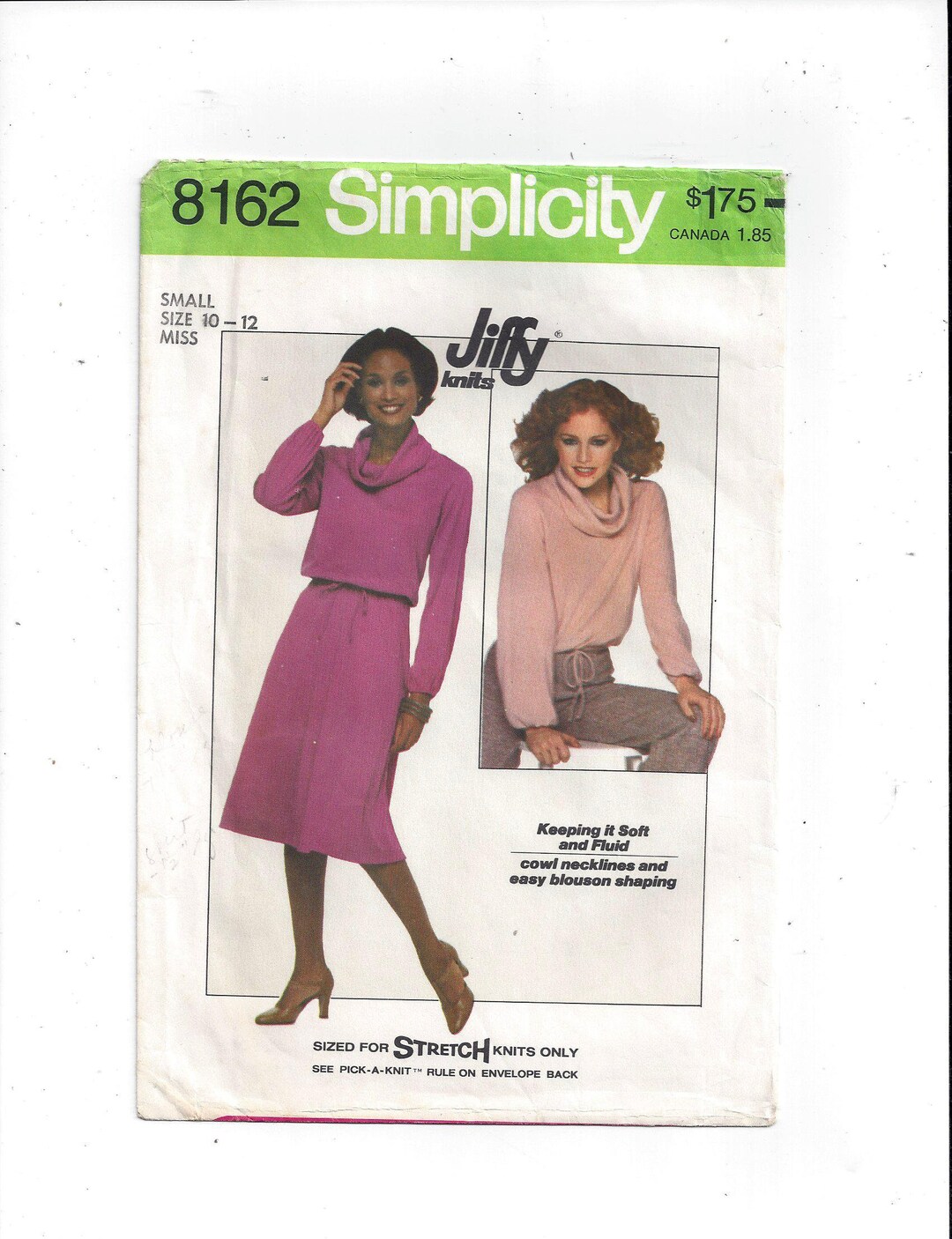 Simplicity 8162 Pattern for Misses' JIFFY Knit Pullover Top, Jupe ...