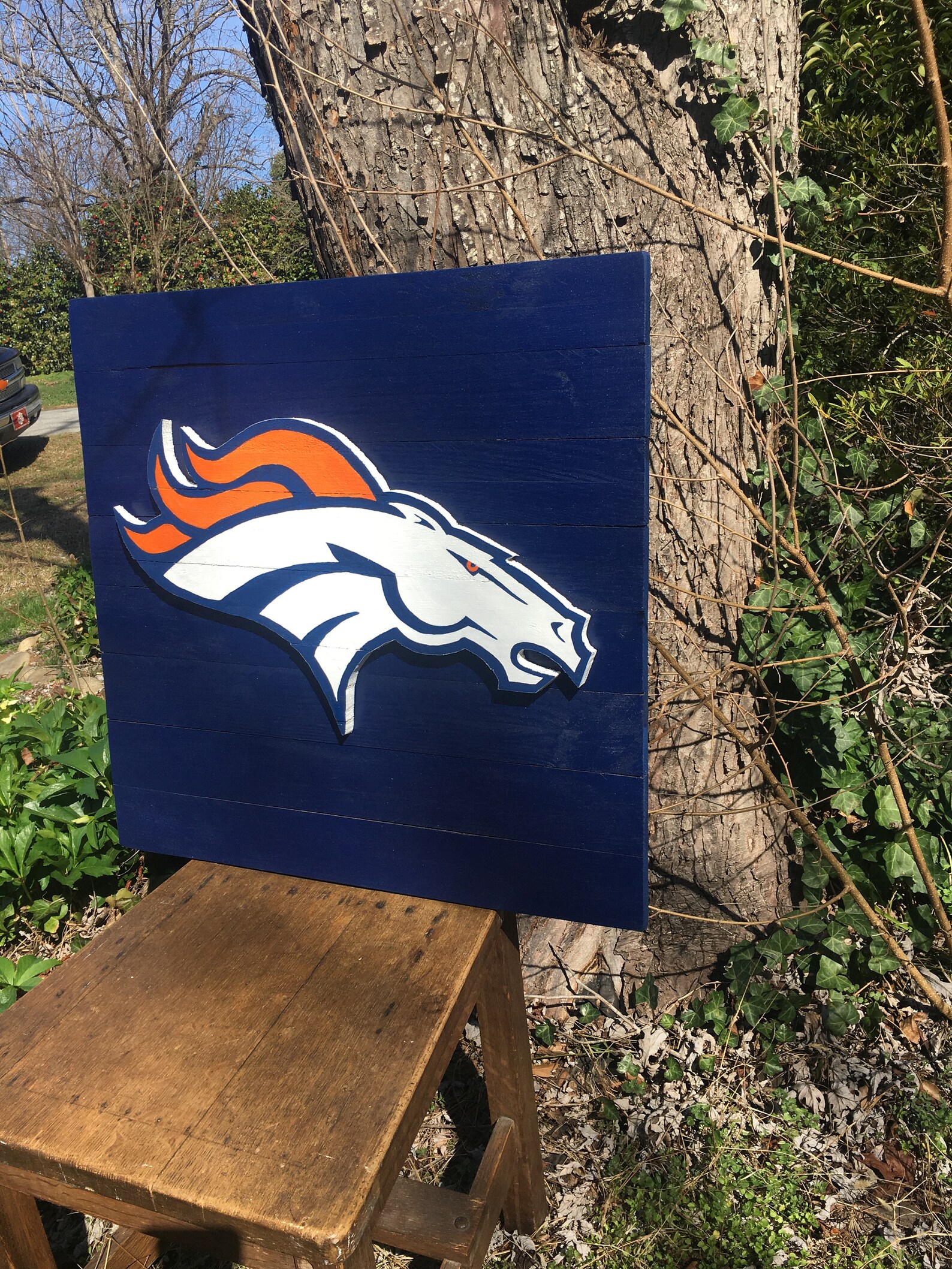 Denver Broncos 3-D Wood Sign! Hand Made! - Etsy