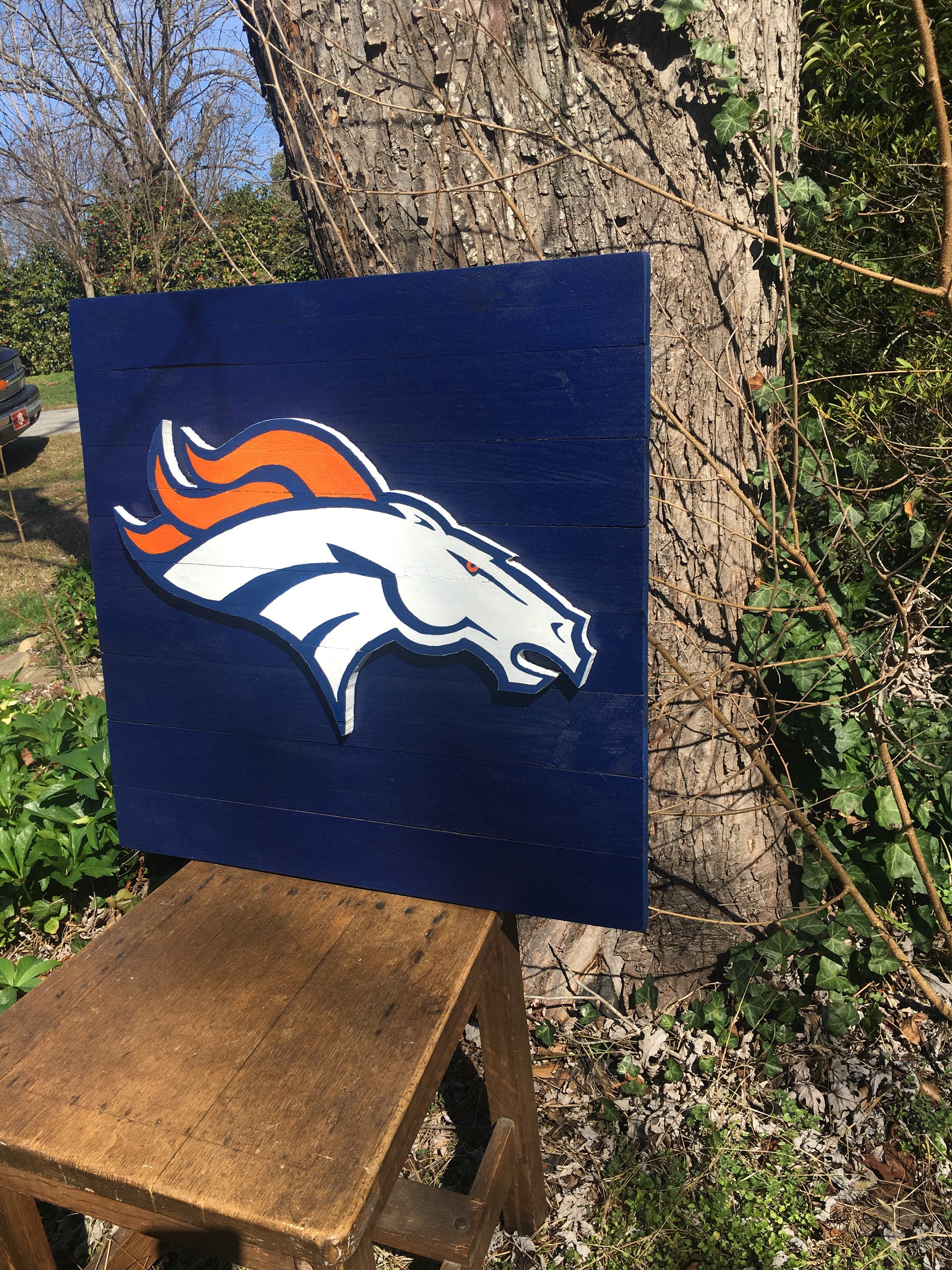 Denver Broncos 3-D Wood Sign! Hand Made! - Etsy