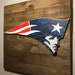 New England Patriots 3-D Wood Sign Hand Made - Etsy