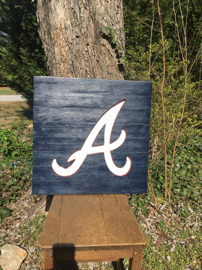 Atlanta Braves Cut Out Wood Sign - Etsy