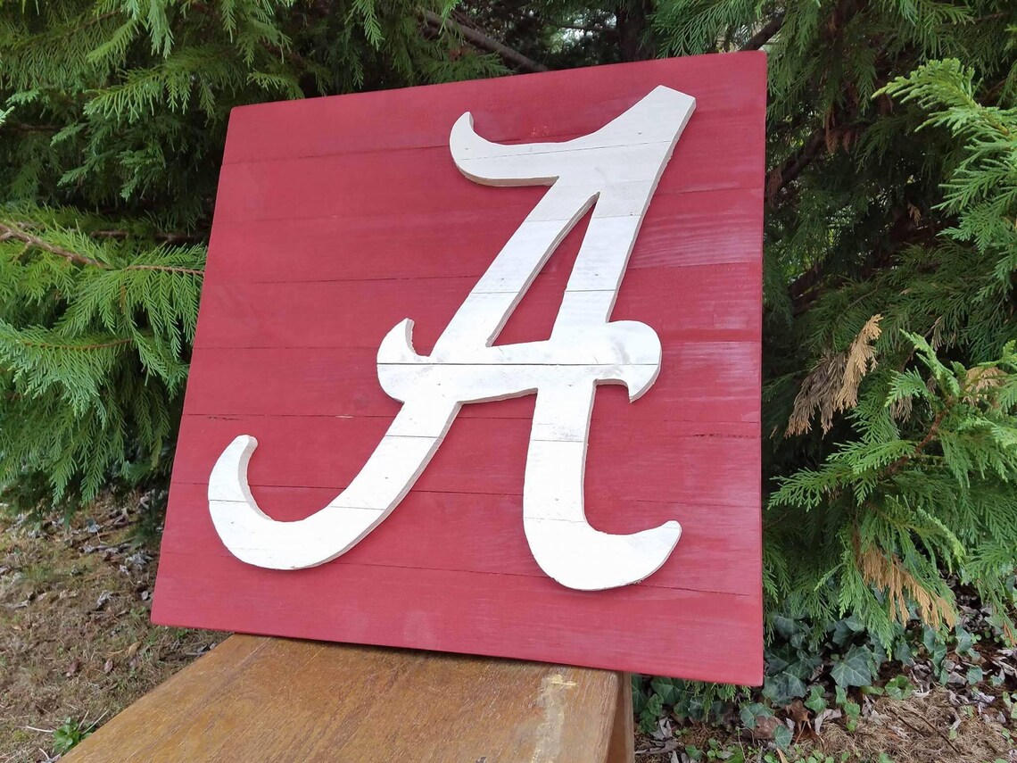 Alabama Crimson Tide 3-D Wood Sign! Hand Made! - Etsy