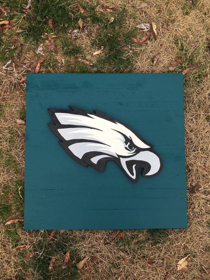 Philadelphia Eagles 3-D Wood Sign! Hand Made! Great for the Eagles Fan ...