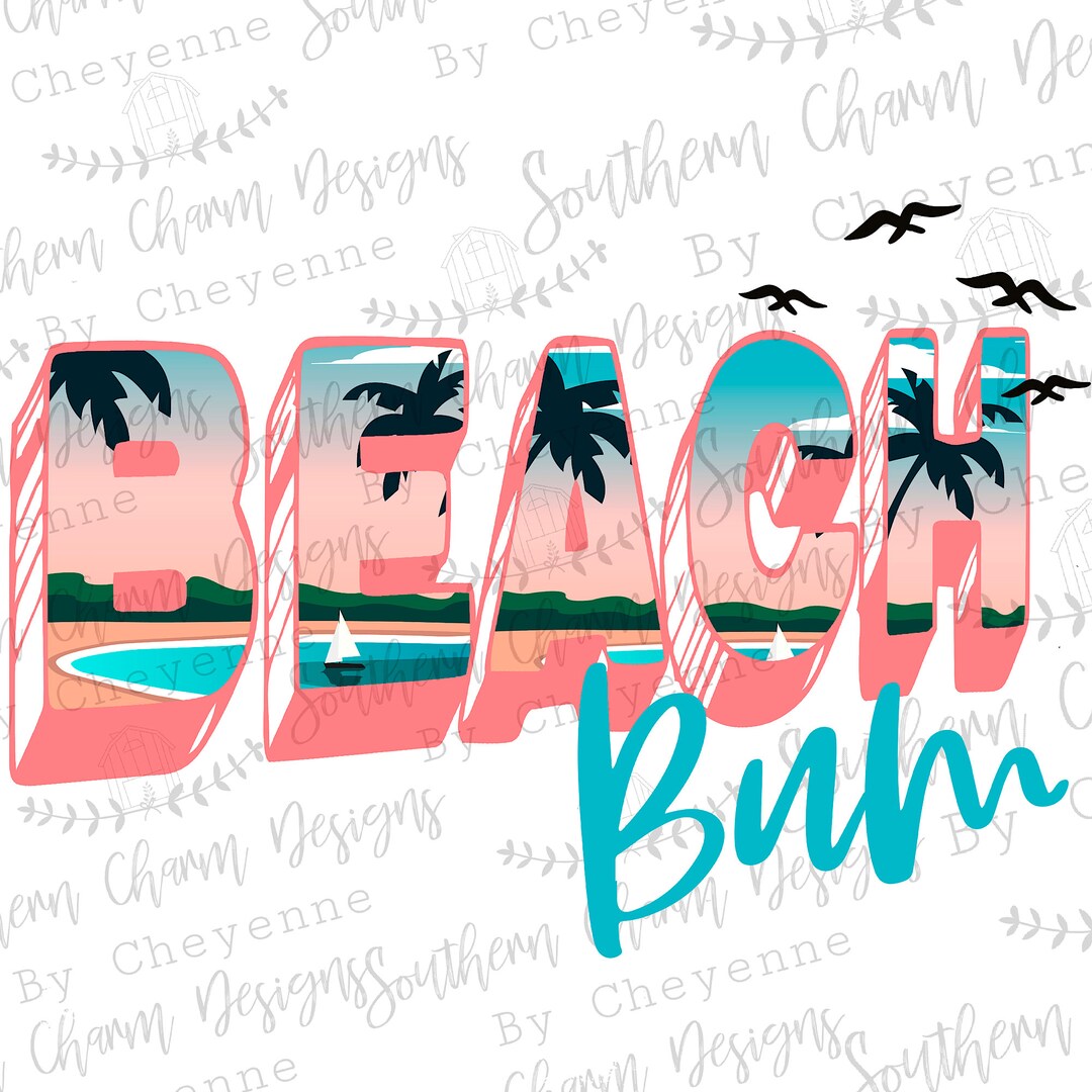 Beach Bun Postcard Inspired PNG DIGITAL DOWNLOAD for Sublimation or ...