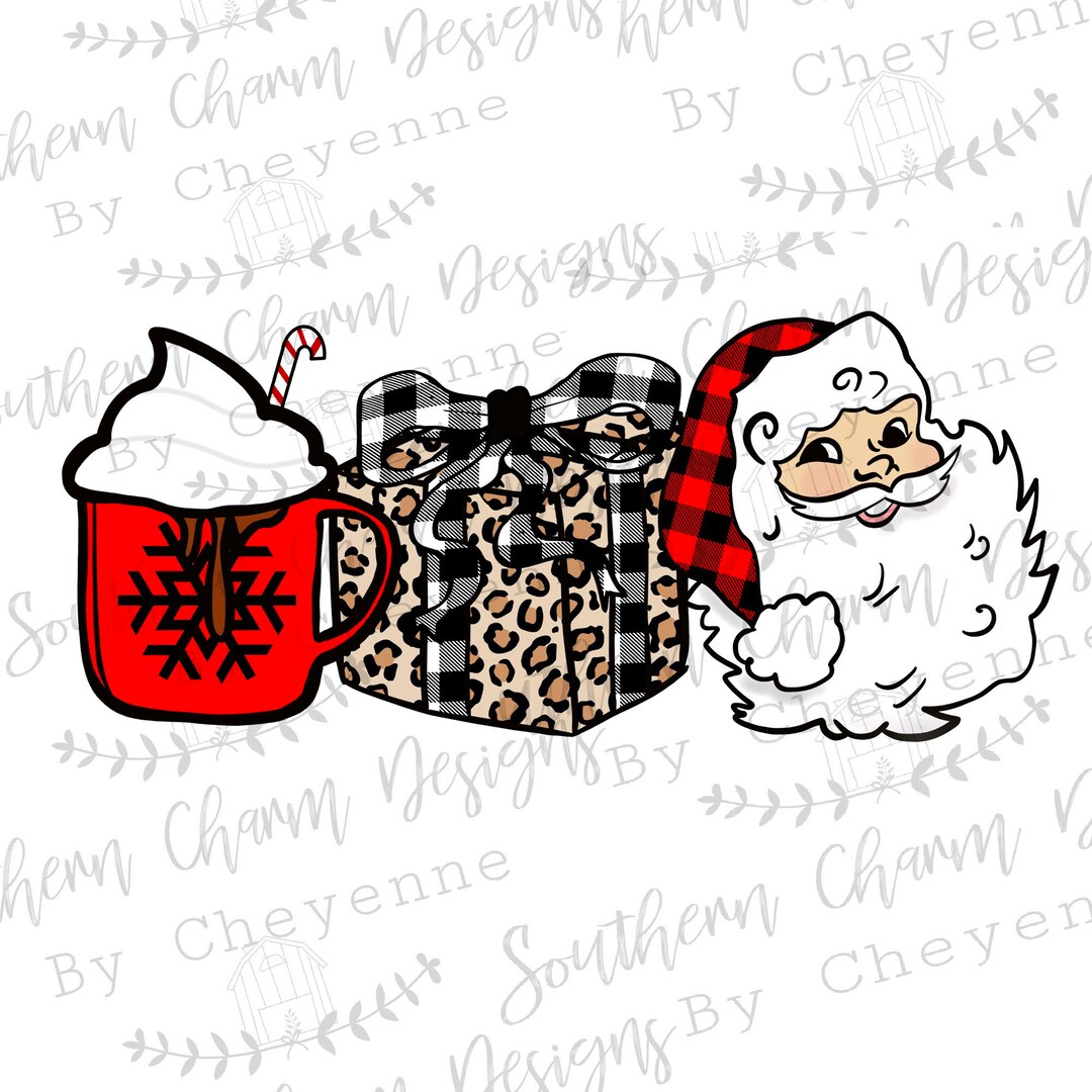 Peace Love Santa Vintage Cute Santa PNG DIGITAL DOWNLOAD for ...