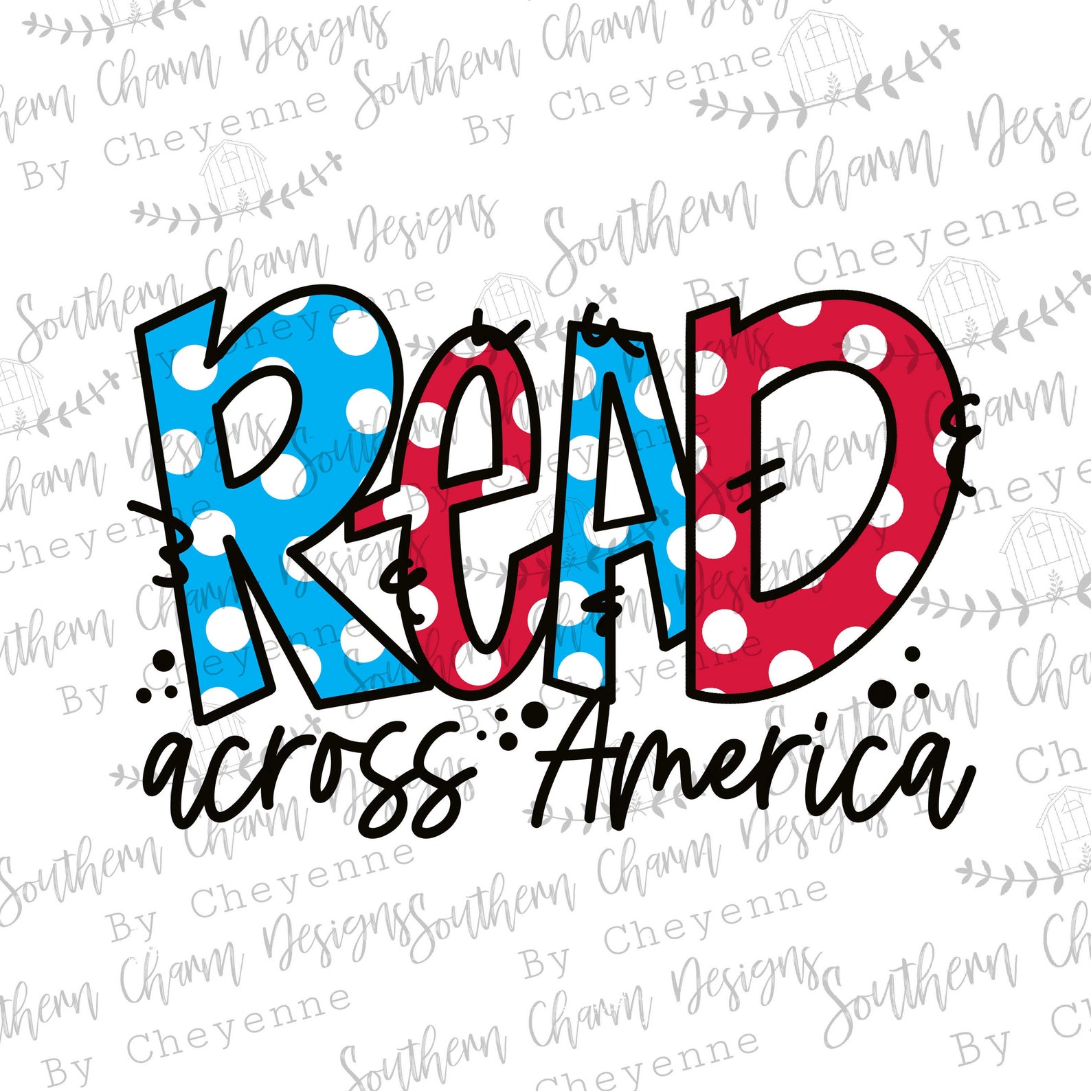 Read Across America Hand Lettered PNG Digital Download for Sublimation ...