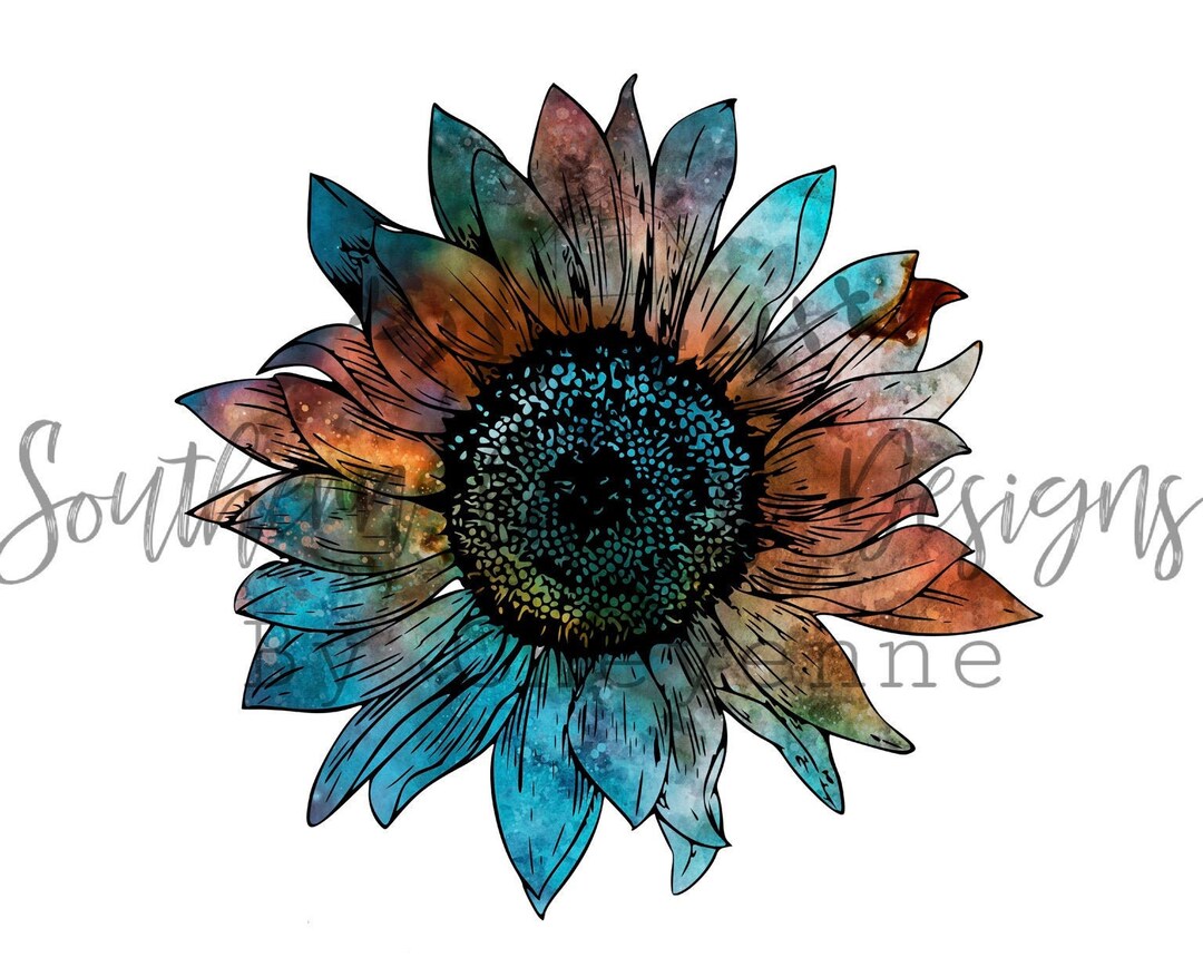 Sunflower Galaxy Nebula Watercolor Popular Design PNG DIGITAL DOWNLOAD ...