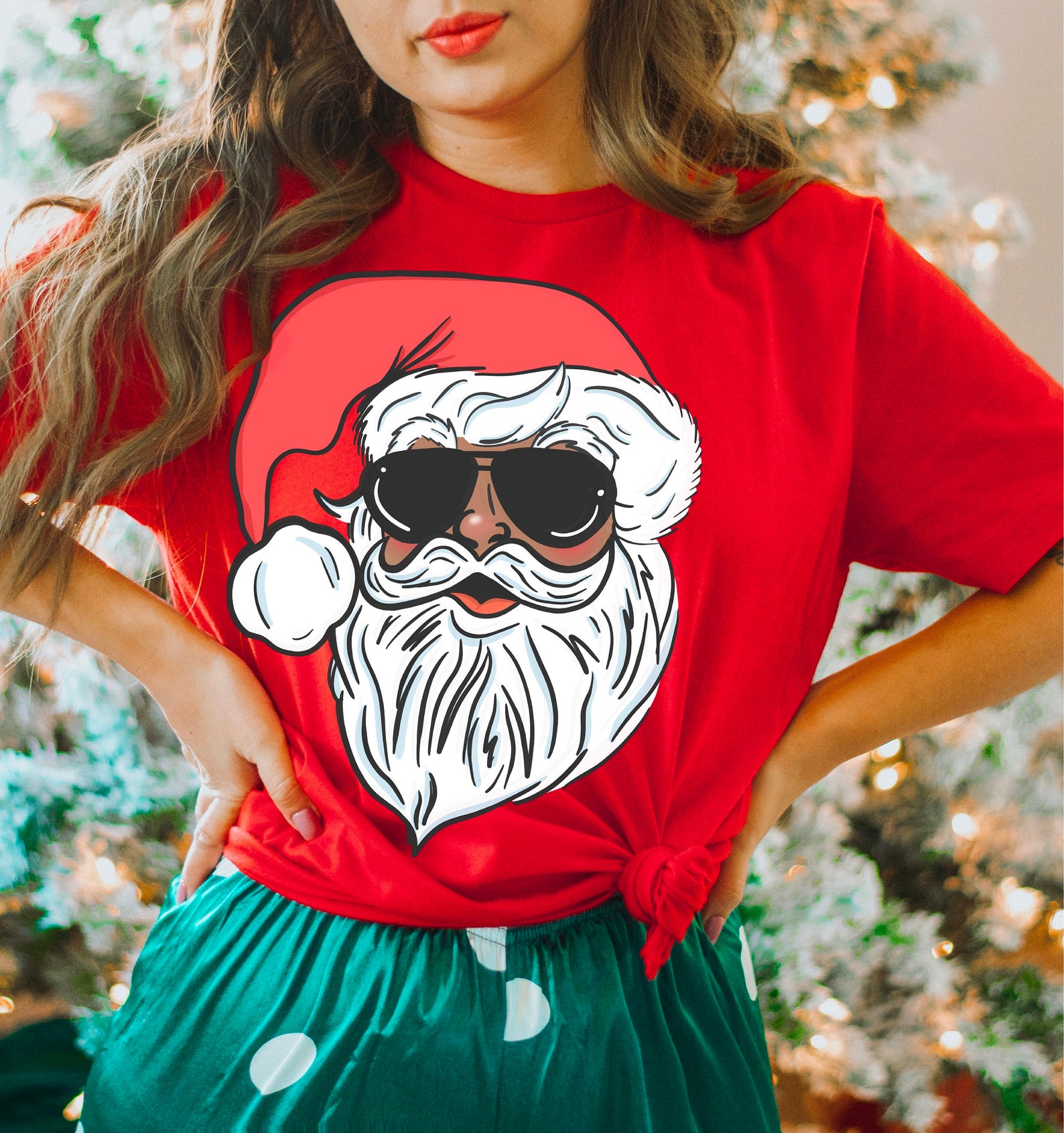 Cute Santa Cool Santa PNG Digital Download for Sublimation or Screens ...