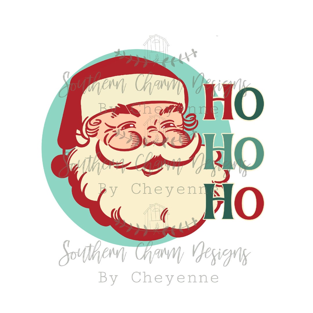 Vintage Santa Christmas PNG DIGITAL DOWNLOAD for Sublimation or Screens ...