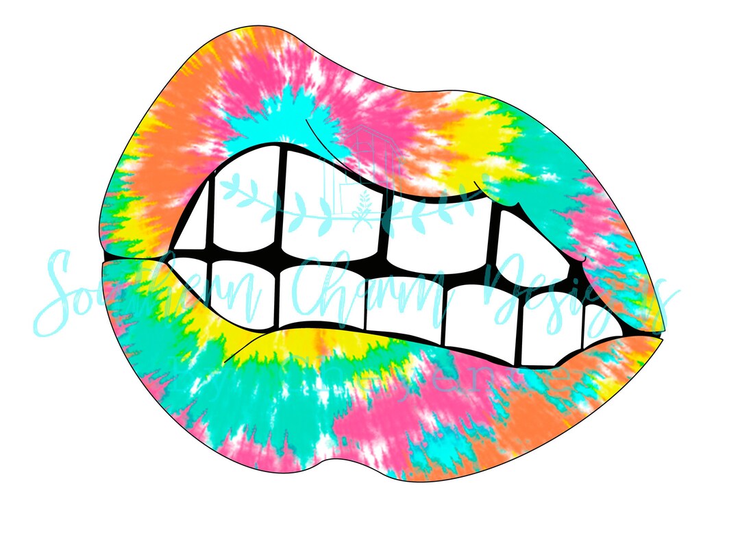 Tie Dye Sassy Lips PNG DIGITAL DOWNLOAD for Sublimation or Screens - Etsy