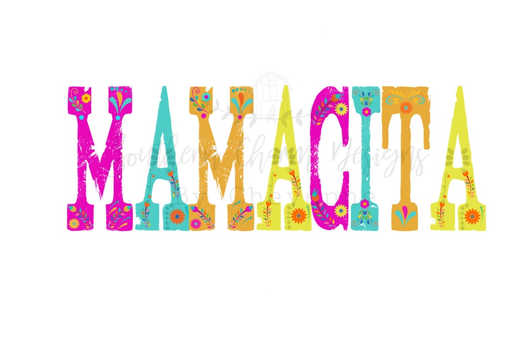 Mamacita Colorful Design PNG DIGITAL DOWNLOAD for Sublimation or ...