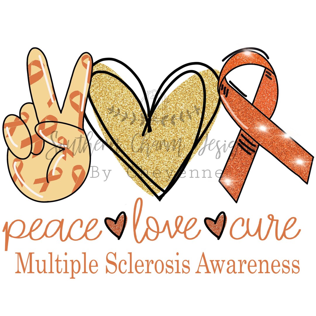 Peace Love Cure Multiple Sclerosis Awareness PNG DIGITAL Download - Etsy