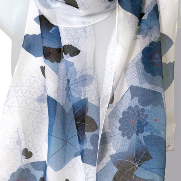 Japanese Silk Scarf - Etsy
