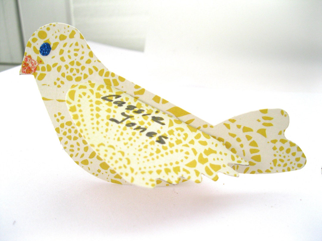 Bird Place Card 3D Bird Placecard Handmade 20 Place Cards Custom ...