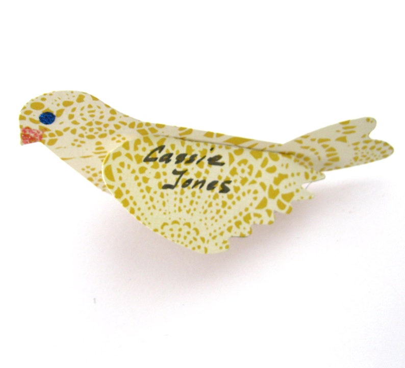 Bird Place Card 3D Bird Placecard Handmade 20 Place Cards Custom ...