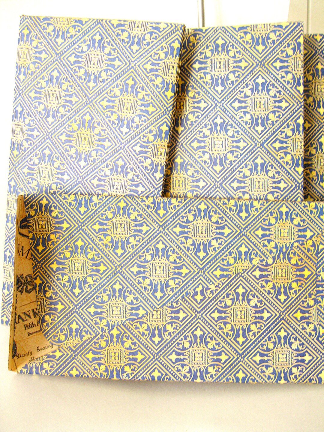 Dark Blue Brochure Envelopes Medieval Pattern Open End Envelopes End ...