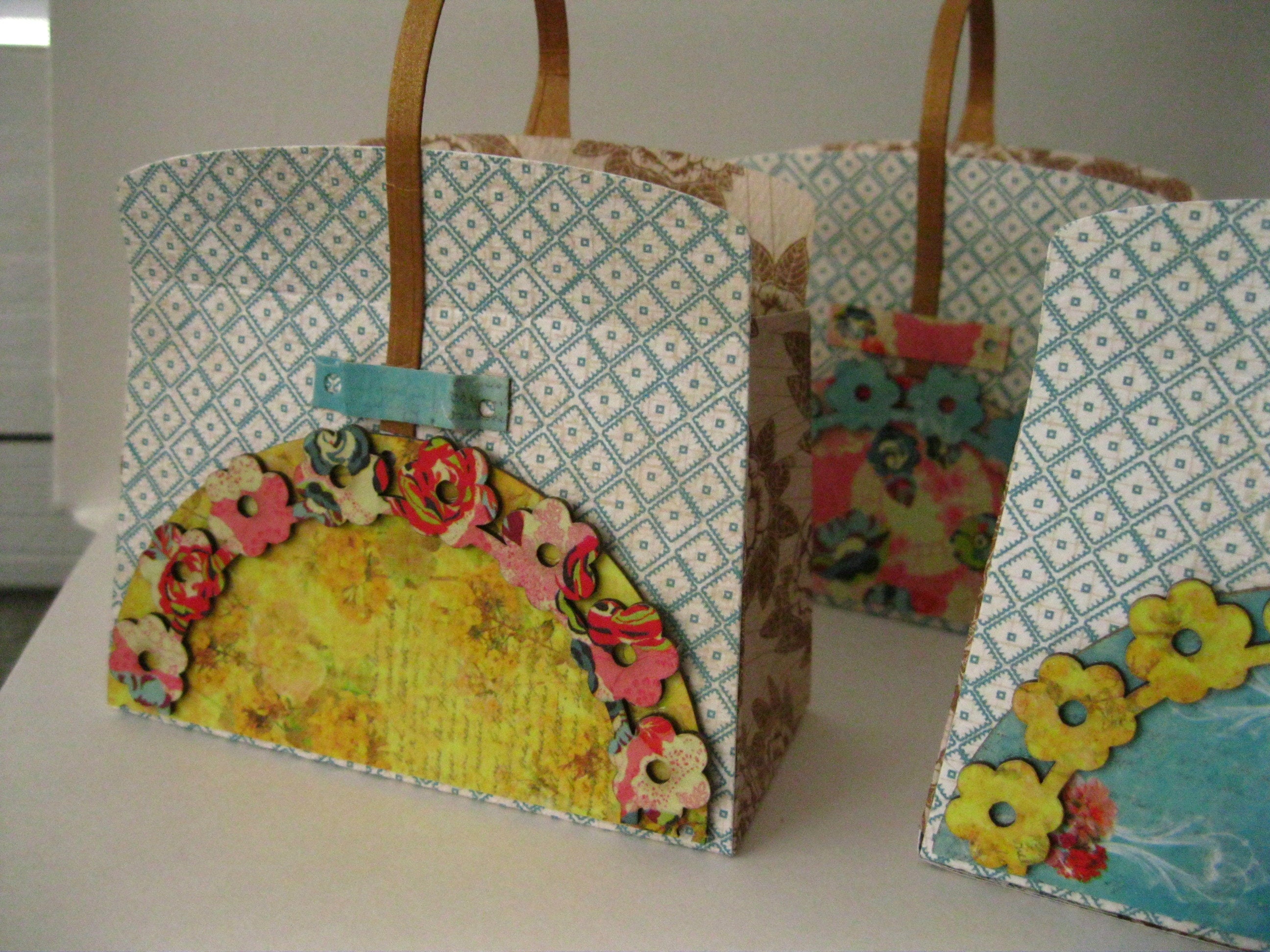 6 Mini-purse Gift Box Rustic Floral Whimsical Purse Gift | Etsy