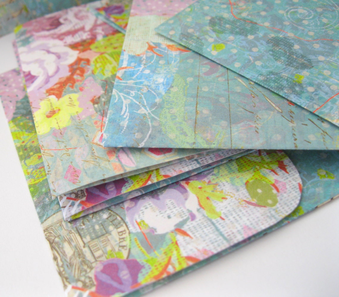 Handmade Envelopes watercolor Floral Fancy Flaps Envelopes | Etsy