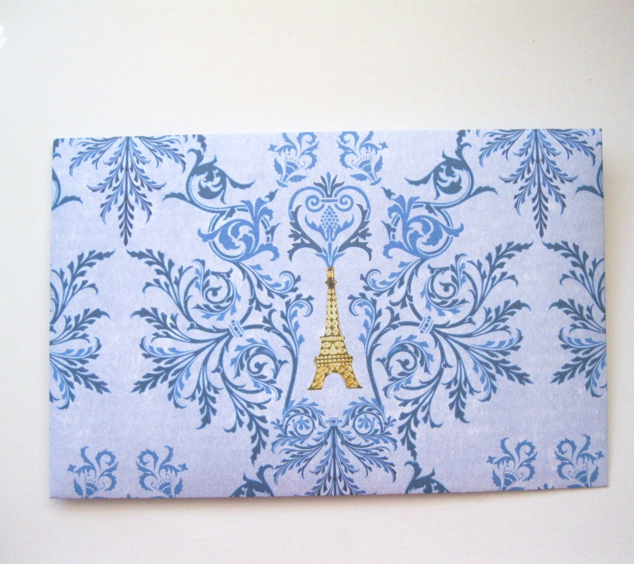 Party & Gifting A7 15 envelopes blue damask distressed look envelopes ...