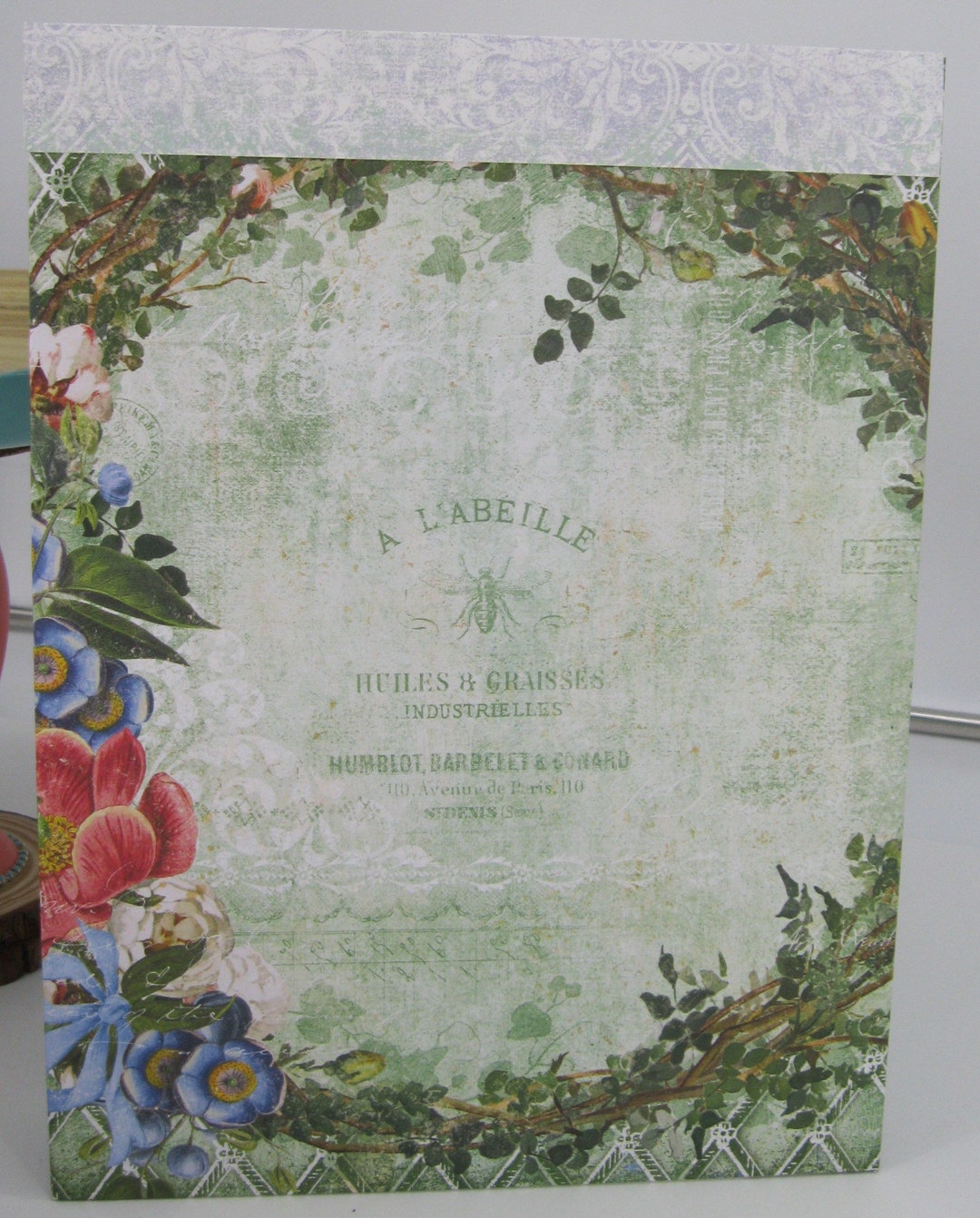 Five 9x12 Envelopes Floral Vintage Pattern Bee Theme Custom Document ...