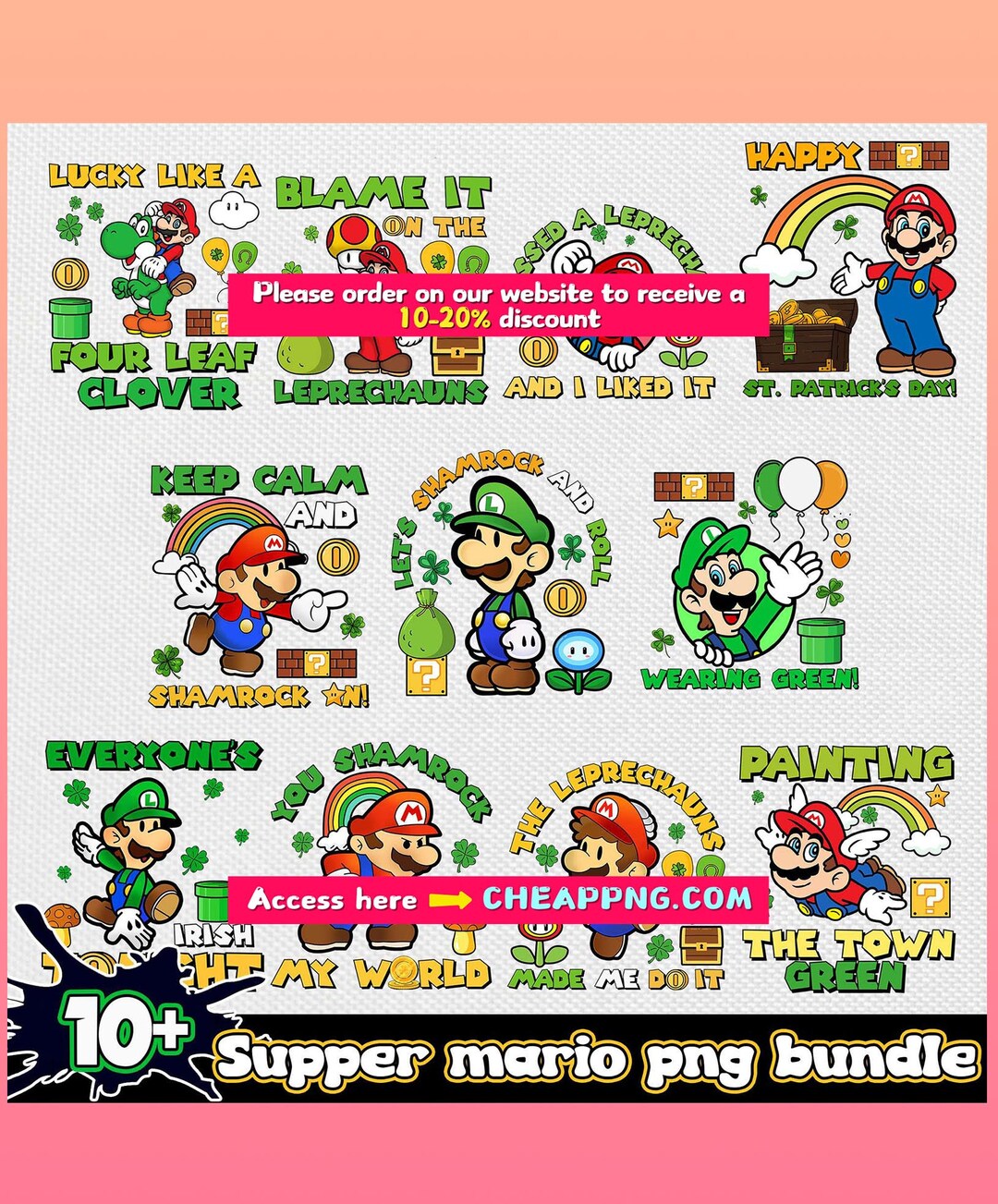 Super Mario PNG Bundle, Super Mario Bundle, Super Mario Transparent PNG ...