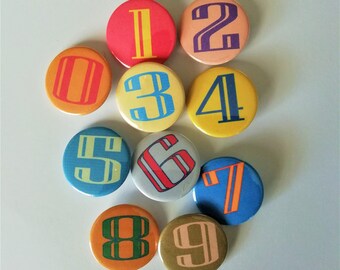 Number Button | Etsy