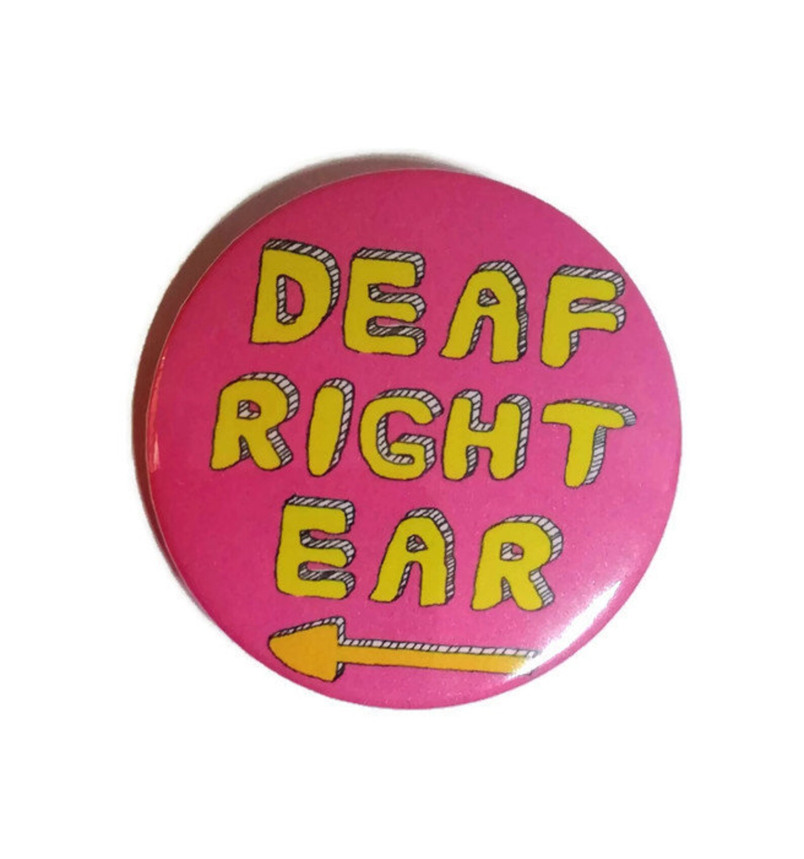Deaf Right Ear Pin Badge Hard of Hearing Please Speak Clearly - Etsy UK