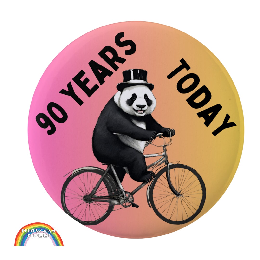 90th Birthday Pin Badge 90 Years Old Ninetieth Ninety Age - Etsy