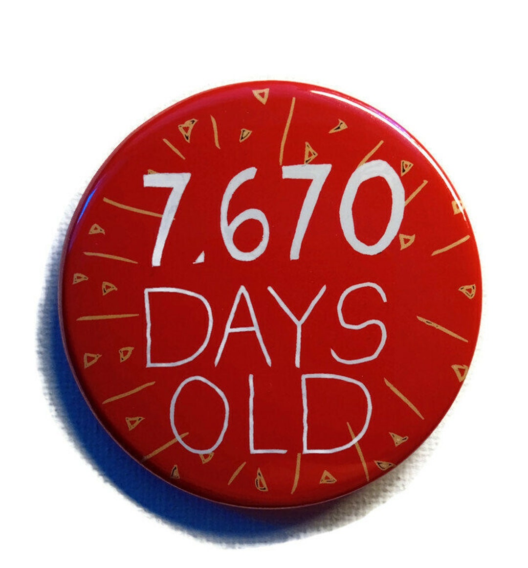 21st Birthday Badge 21 Years Old Pin - Etsy UK