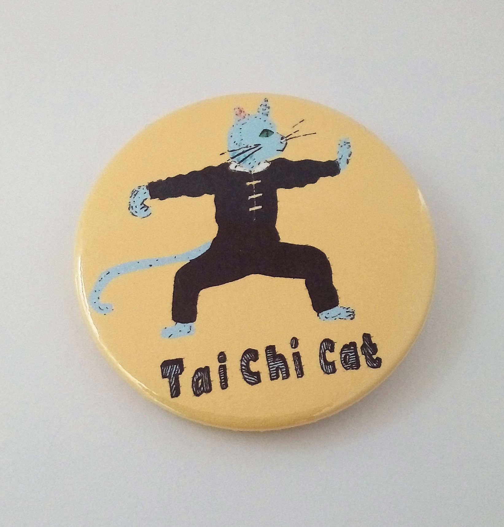 Tai Chi Badge 45mm Tai Chi Cat Pinback Button Badge for - Etsy UK