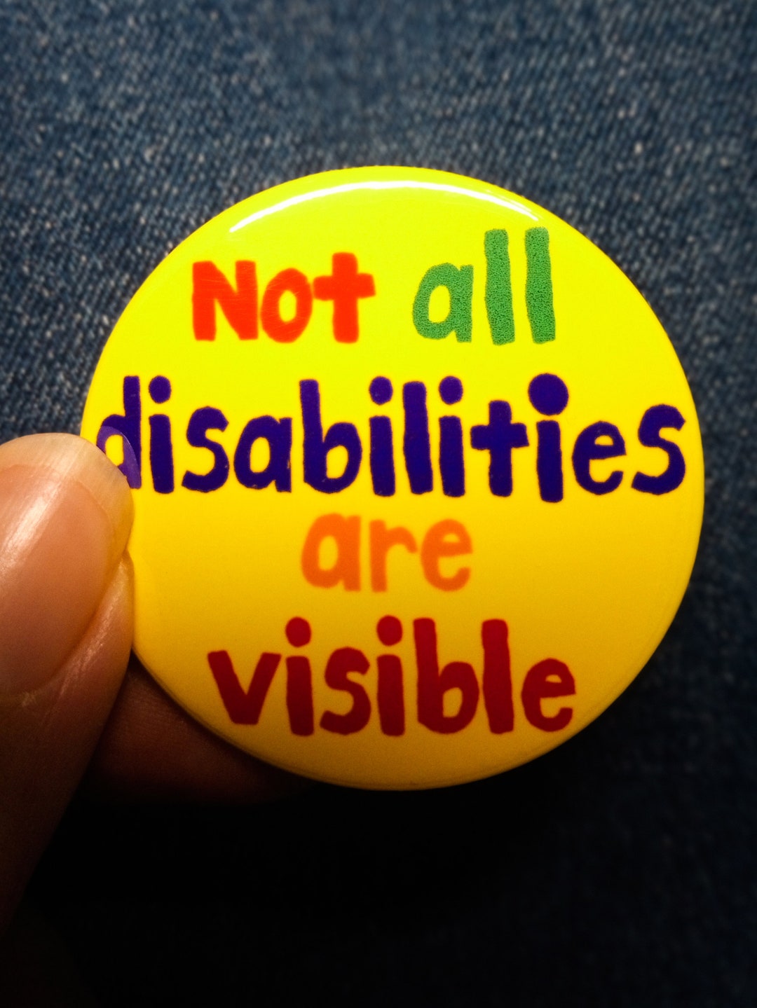 Disability Pin Badge Invisible Illness Disabled Awareness Hidden ...