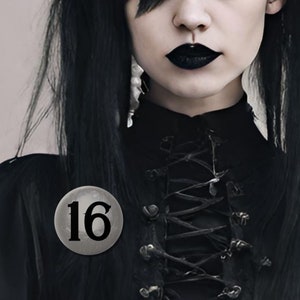 16th Goth Birthday, 16 Years Old Gothic Pin Badge Button, Sixteen ...