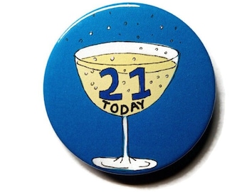 21st Birthday Badge - Etsy