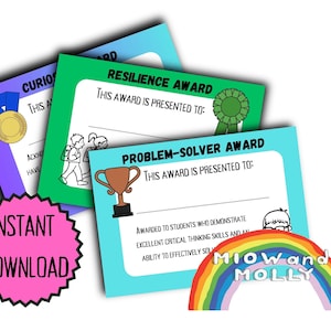Printable School Award Certificate Bundle Classroom Achievements ...