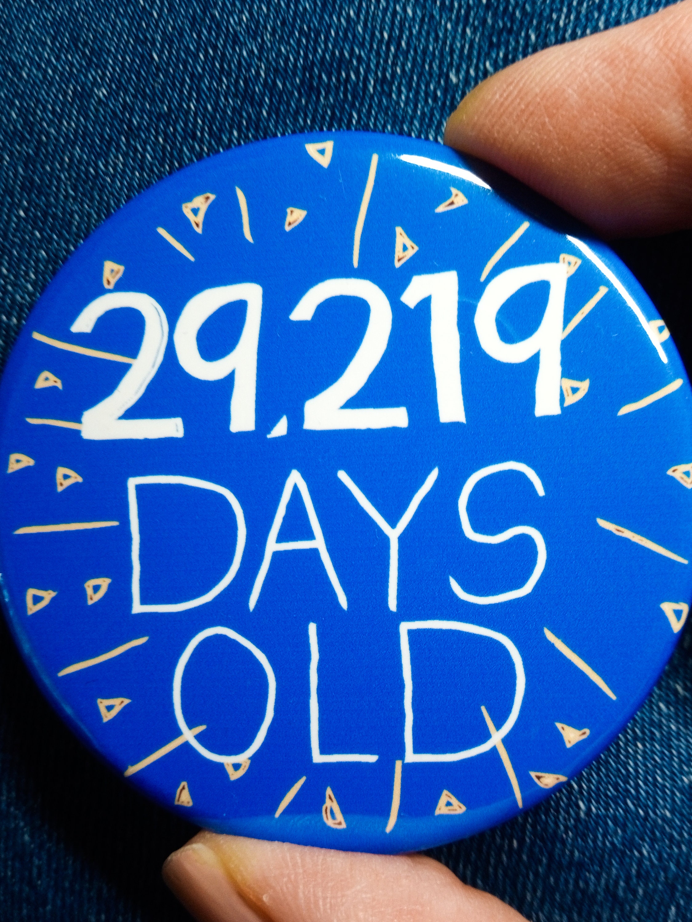 80th Birthday Party Pin Badge 80 Years Old Eightieth - Etsy UK